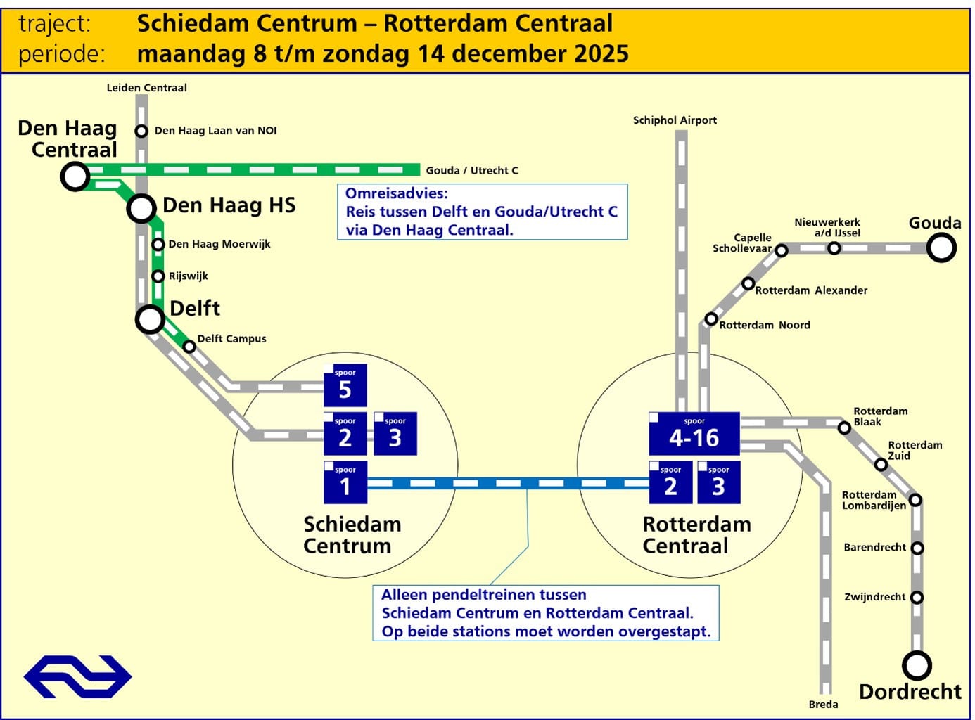 Volgende week hinder rond Rotterdam